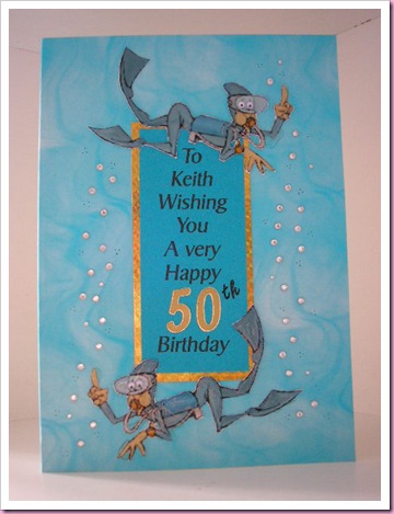 It's All Fiddle Fart: Scuba Divers Birthday Card